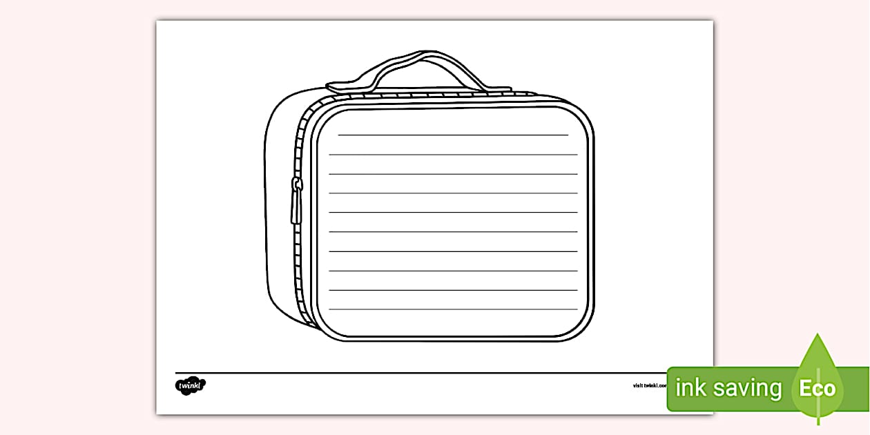 Lunchbox Template Writing Frame, Lunchbox (Teacher-Made)