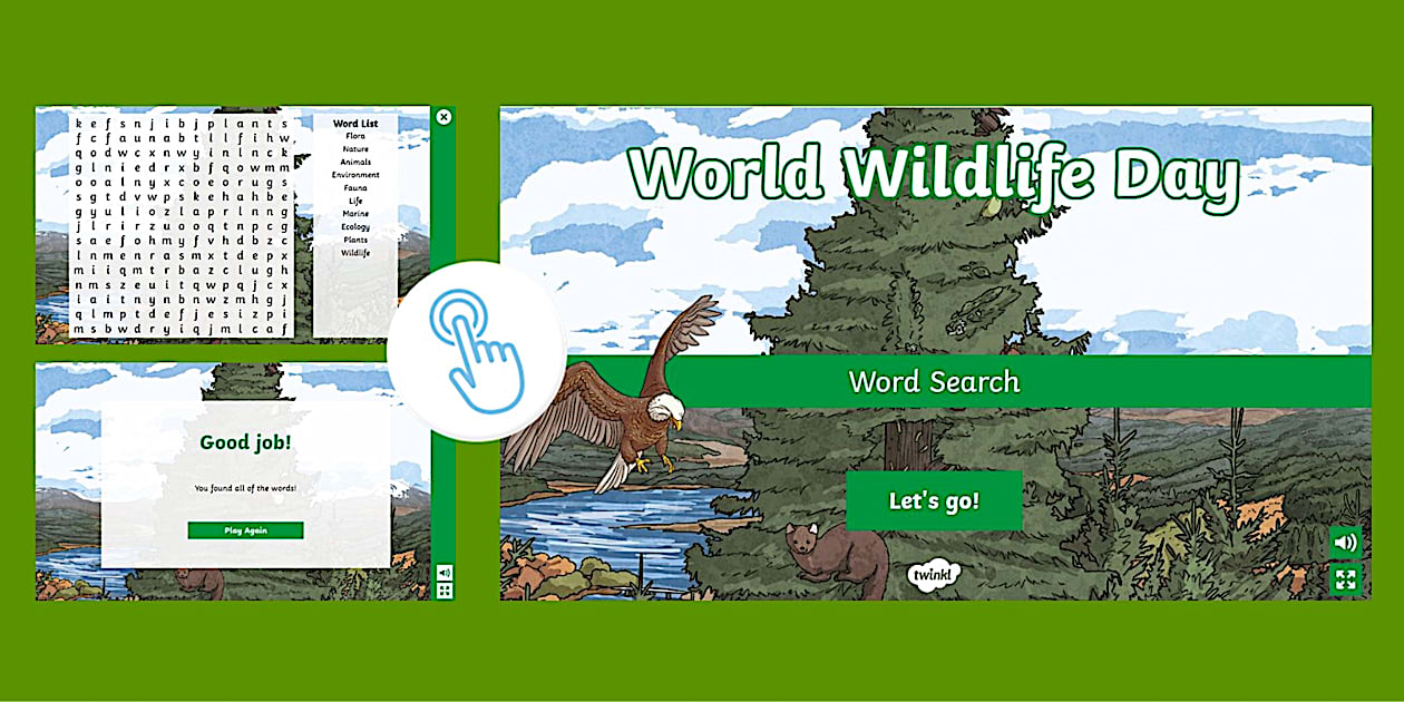 Interactive World Wildlife Day Word Search| World Wildlife