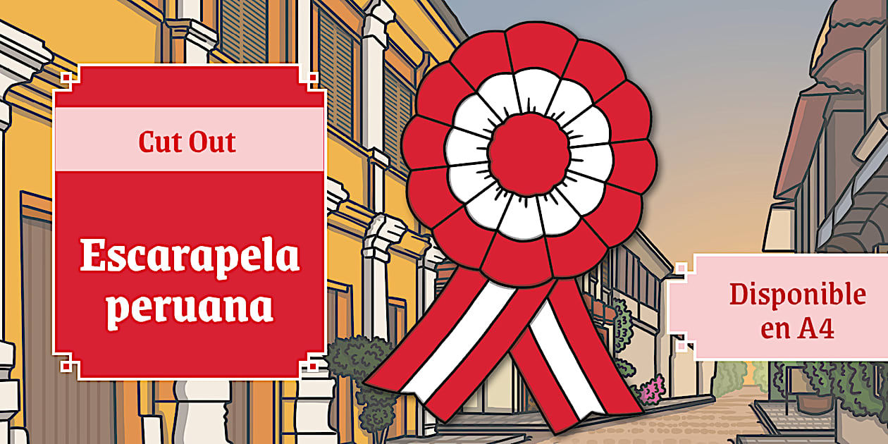 Escarapela del Perú para imprimir | Twinkl