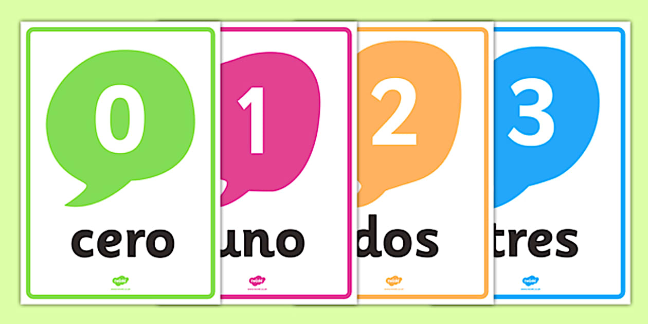 Spanish Numbers 0-20 Posters (Hecho por educadores) - Twinkl