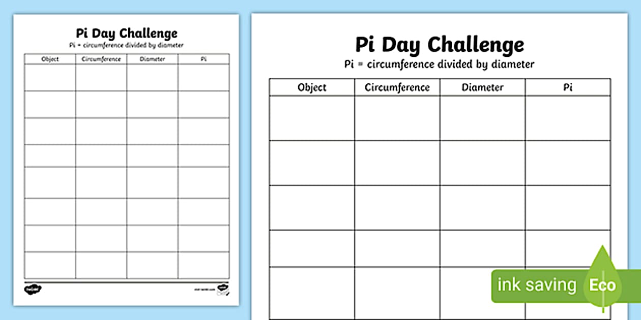 Printable Pi Day Challenge Activity Worksheet | Twinkl USA