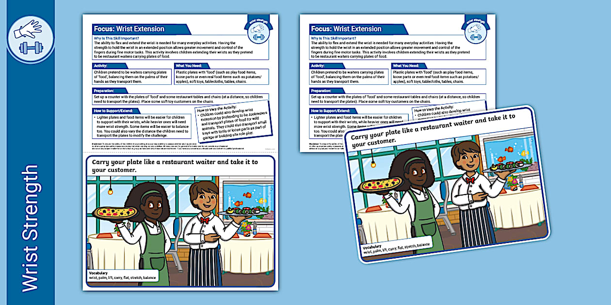 Fine Motor Wrist Strength Activity: Restaurant Waiters