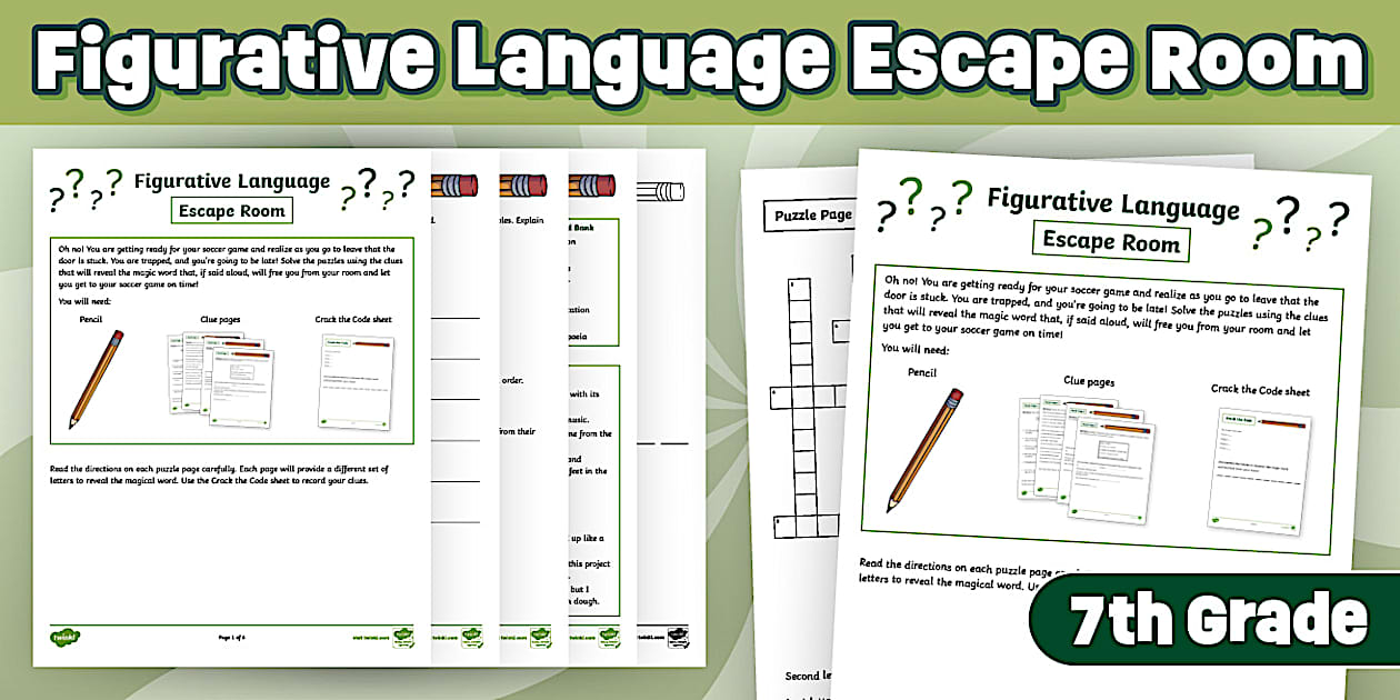 Figurative Language Escape Room Task | Twinkl USA