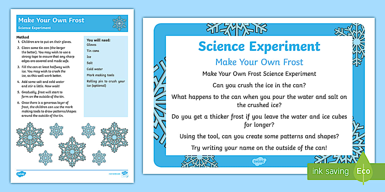 Make Your Own Frost Science Experiment (teacher made)