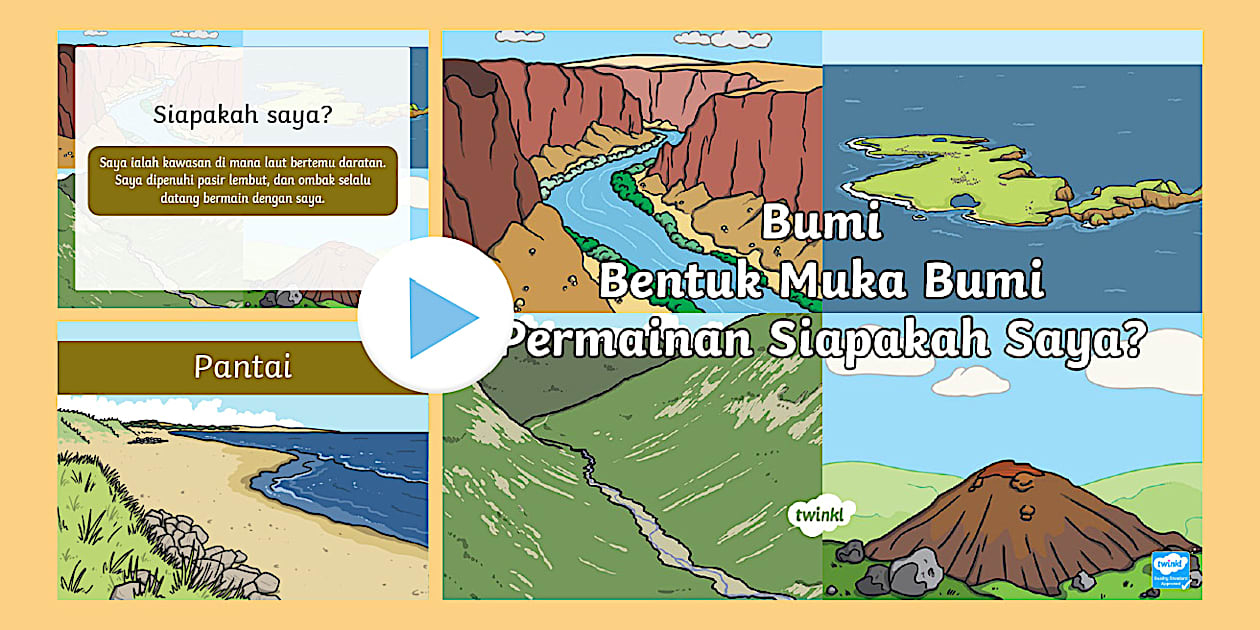 Bentuk Muka Bumi - Siapakah Saya? Permainan PowerPoint - Sains Tahun 1