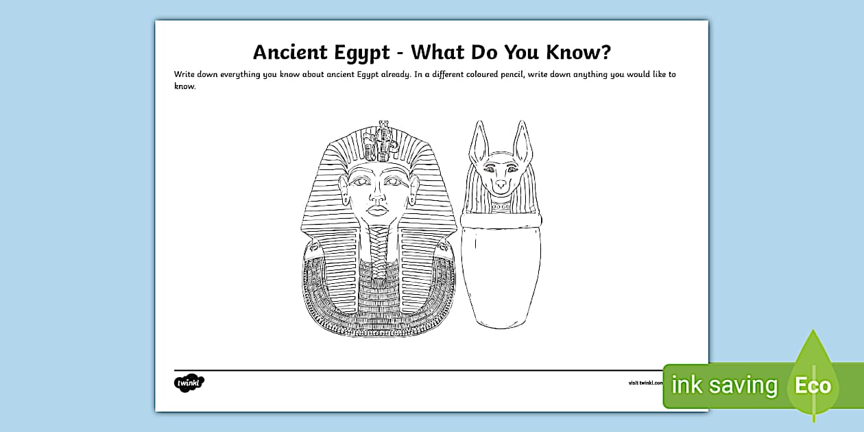 Ancient Egypt Mind Map Worksheets - Twinkl