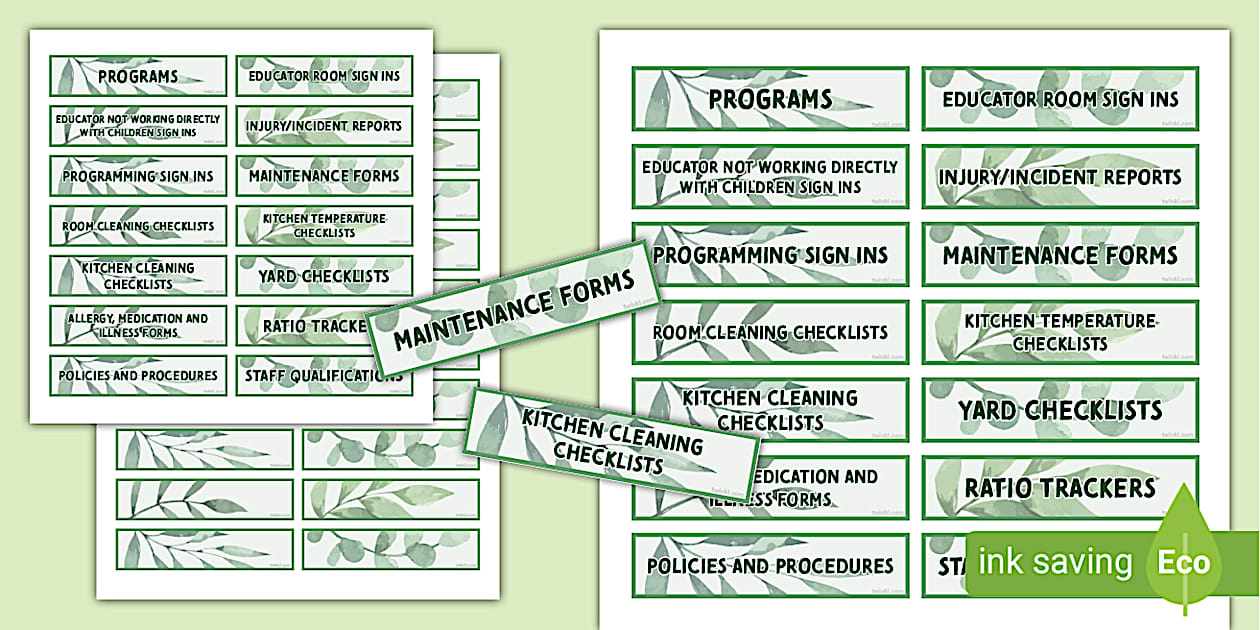 Compliance Folder Tabs (teacher made) - Twinkl