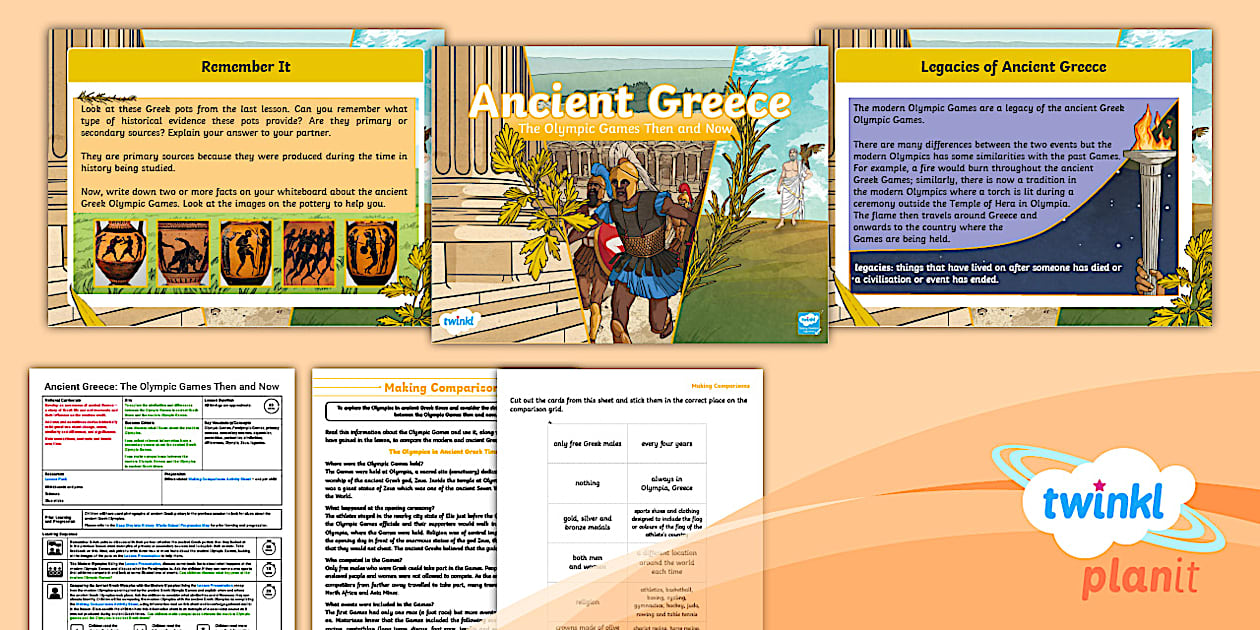 History: Ancient Greece: The Olympic Games Then and Now UKS2