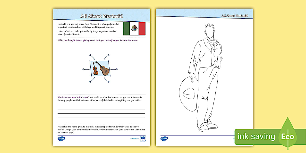 👉 All About Mariachi Music Activity - Twinkl
