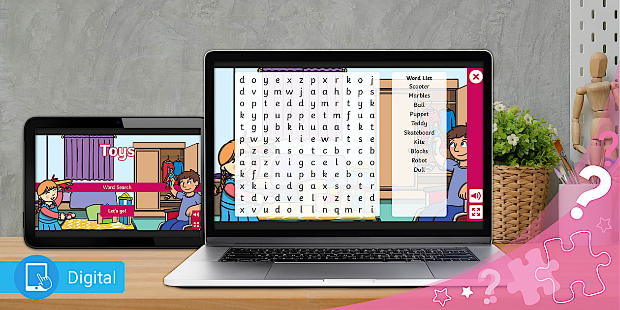 Interactive Toys Themed Word Search | Twinkl Go! - Twinkl