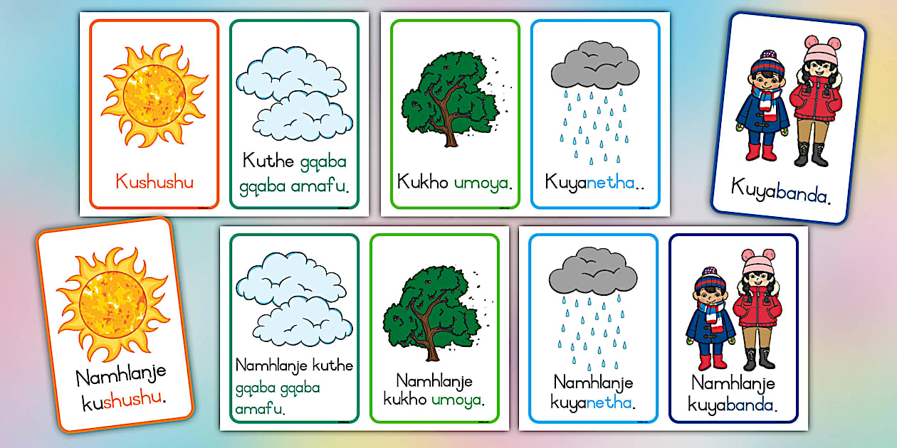 Grade R Basic Phrases - The Weather IsiXhosa (teacher made)