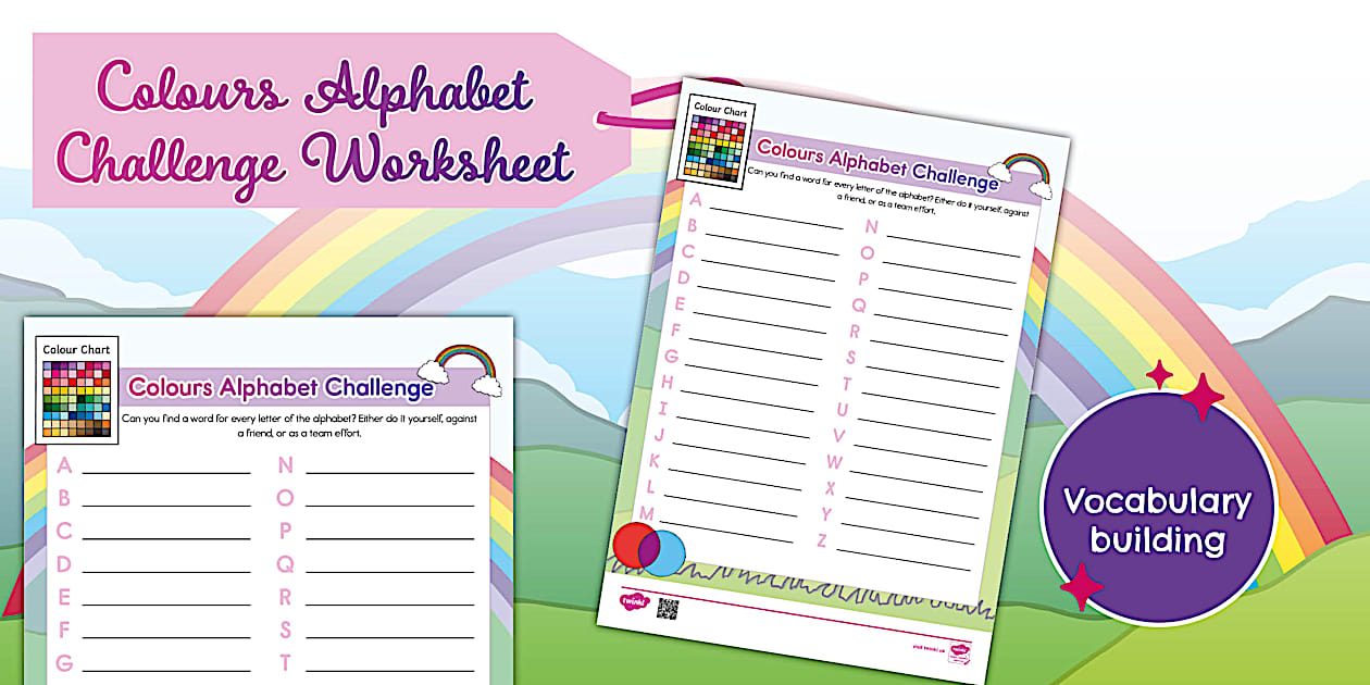 Colours Alphabet Challenge worksheet