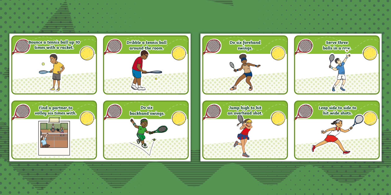 Tennis Brain Break Action Cards (teacher made) - Twinkl