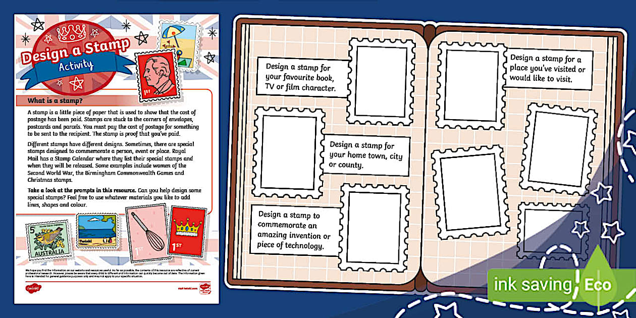 Design a Stamp Activity (Ages 5 - 7) (teacher made) - Twinkl