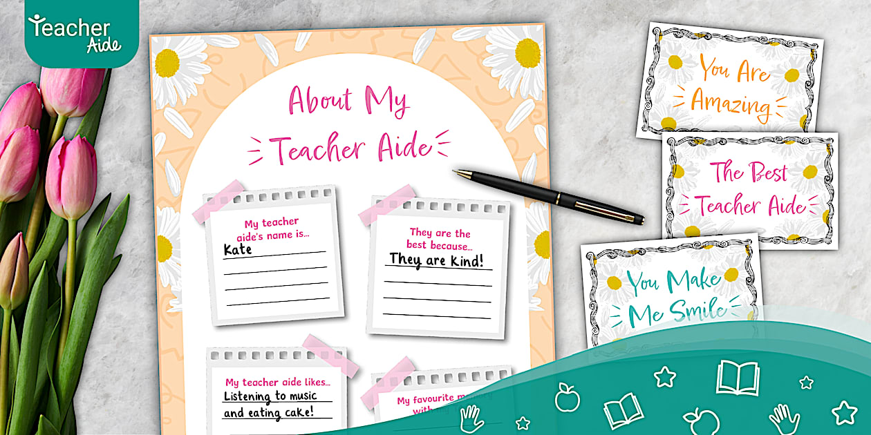 All About My Teacher Aide Activity Sheet
