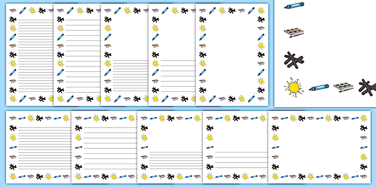 👉 Art Page Borders | Fun Page Borders | Art Writing Frame