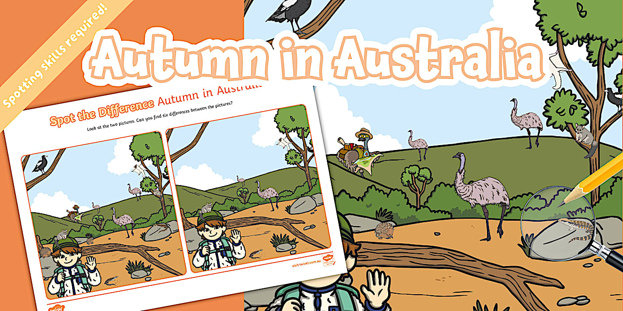 Autumn in Australia Spot the Difference Activity
