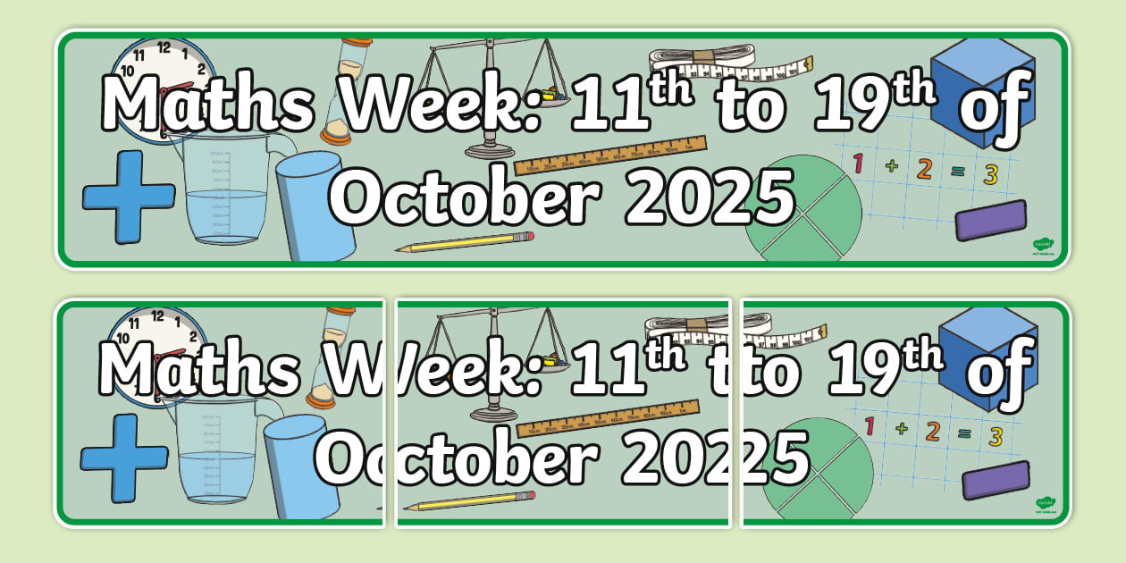 ROI Maths Week 2019 Display Banner (Hecho por educadores)
