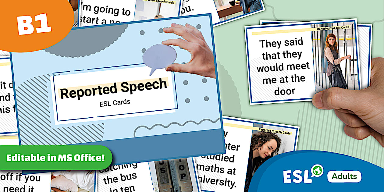 ESL Reported Speech Cards [Adults, B1]