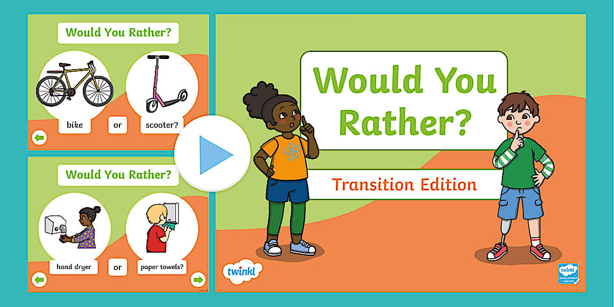 EYFS Transition Would You Rather? PowerPoint - Twinkl