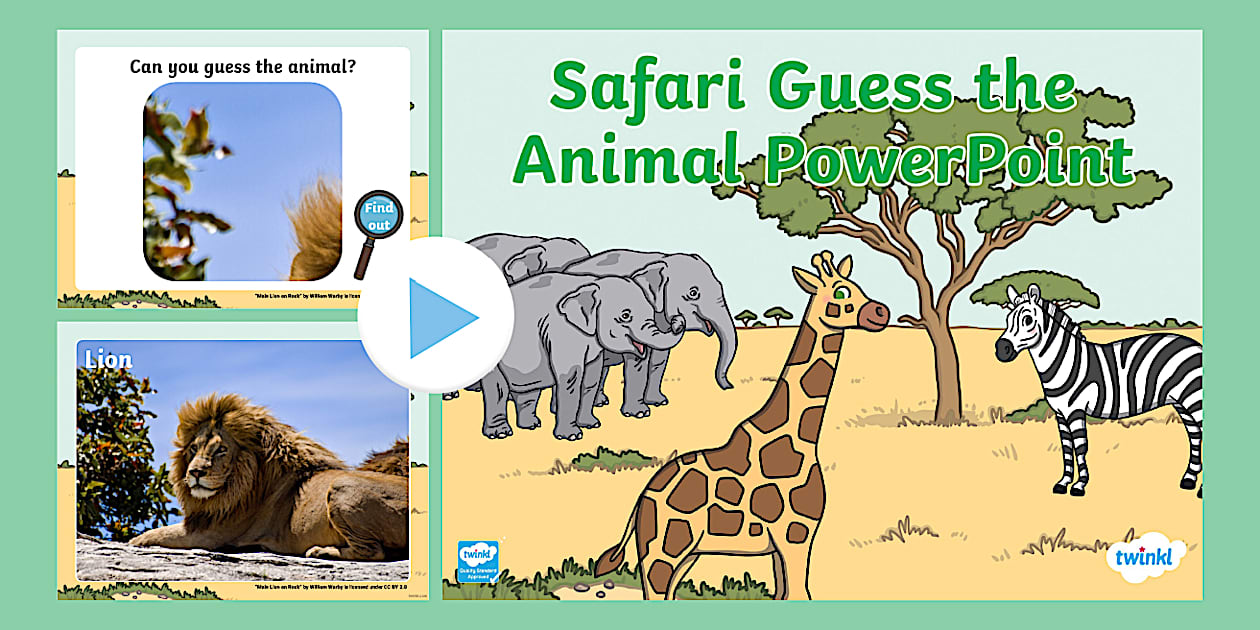 Safari Guess the Animal PowerPoint Game (teacher made)