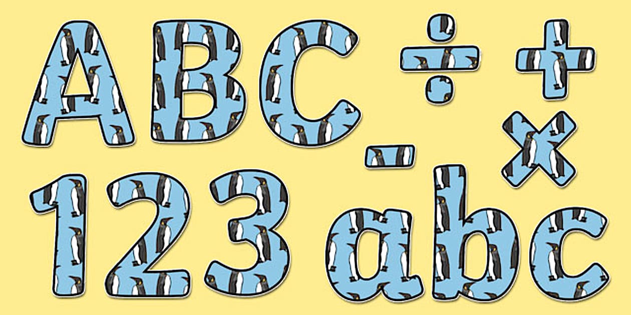Penguin Themed Display Lettering (teacher made) - Twinkl