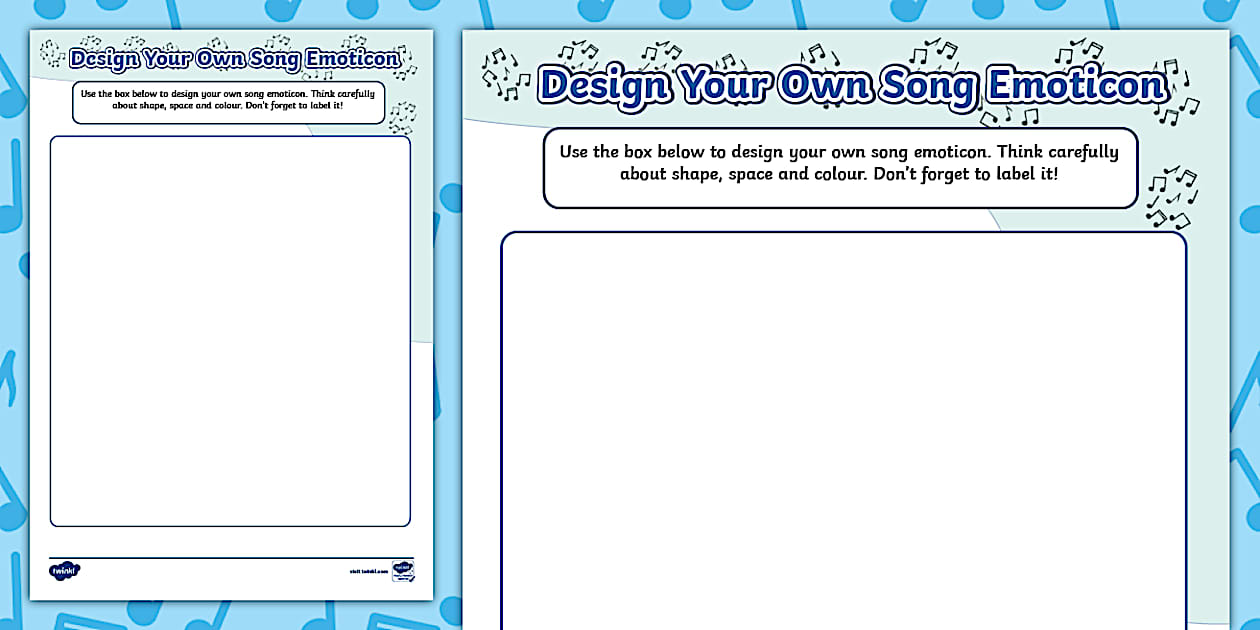 Design Your Own Song Emoticon Activity