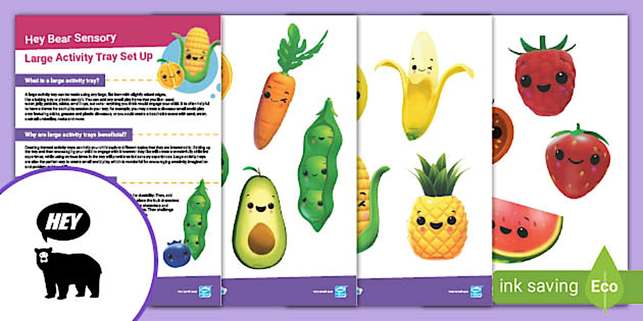 Hey Bear Sensory: Large Activity Tray Set Up (teacher made)