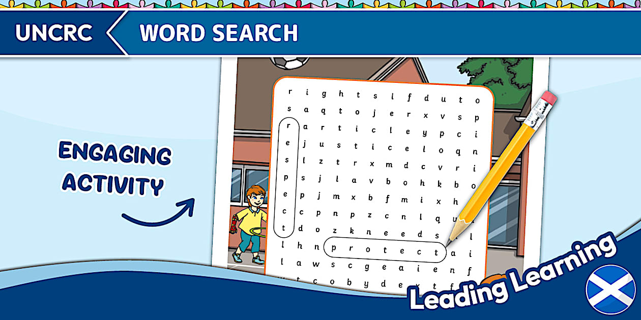 UNCRC The Rights of the Child Word Search | Twinkl