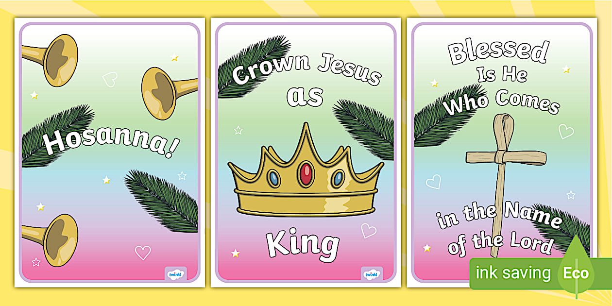 Colourful Palm Sunday Prayer Posters | Twinkl | Lent