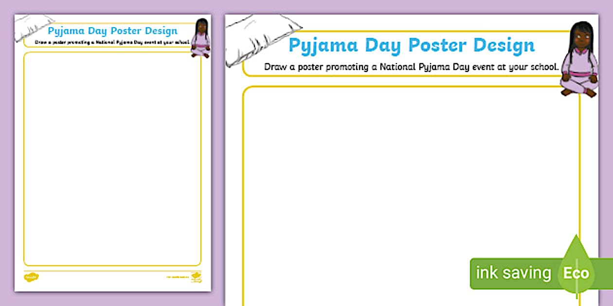 Pyjama Day Poster Design | Fundraising Activity | F-2