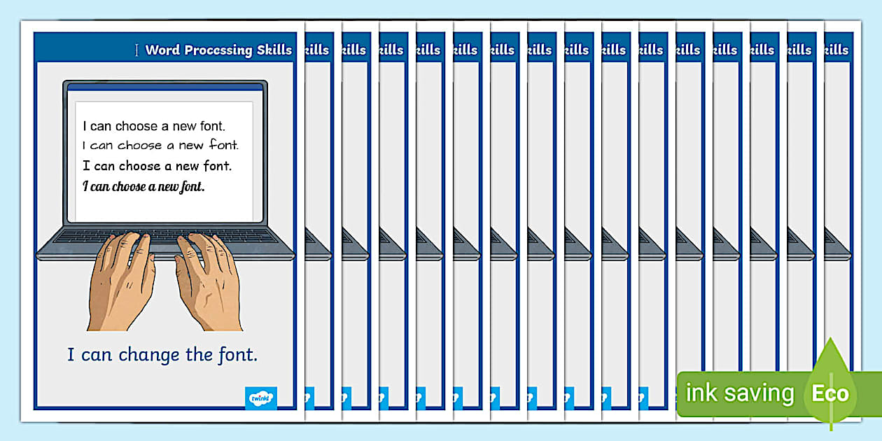 KS2 Word Processing Skills 'I Can...' Posters - Computing UK