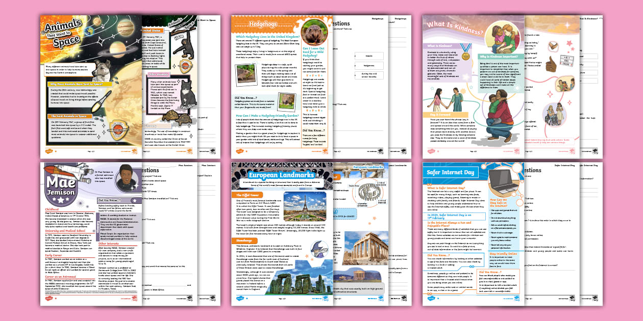 LKS2 February Reading Comprehension Activity Pack - Twinkl