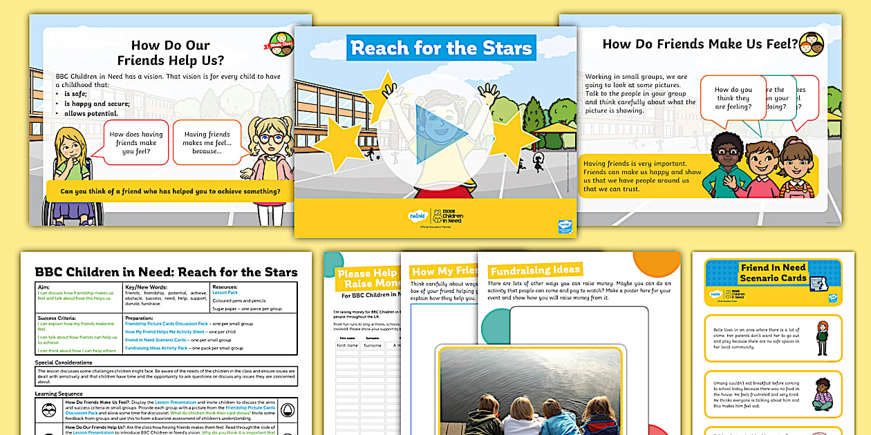 FREE! - BBC Children in Need KS1 Reach for the Stars Lesson Pack