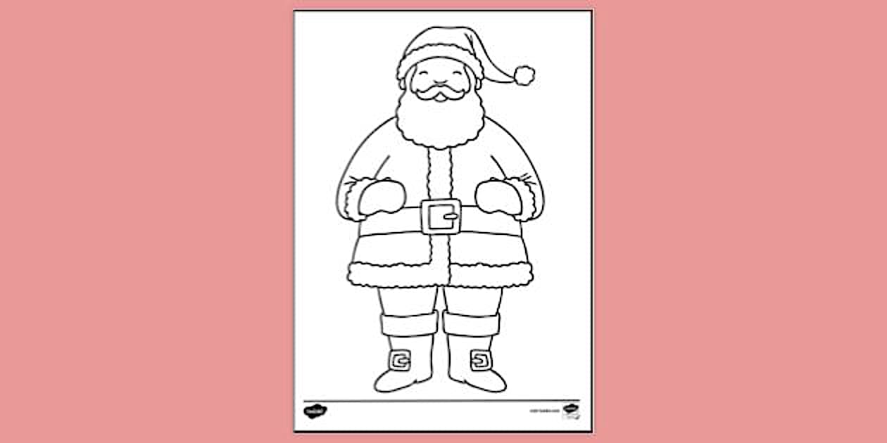 Kids Santa Colouring | Colouring Sheets (teacher made)