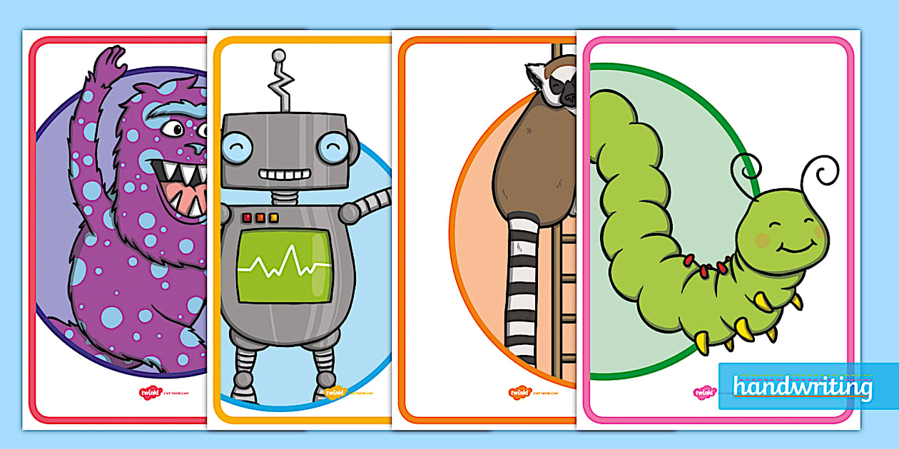 Twinkl Handwriting Letter Family Display Posters - Twinkl