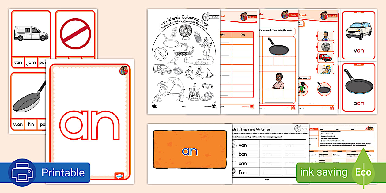 Grade 1 Phonics Pack -an