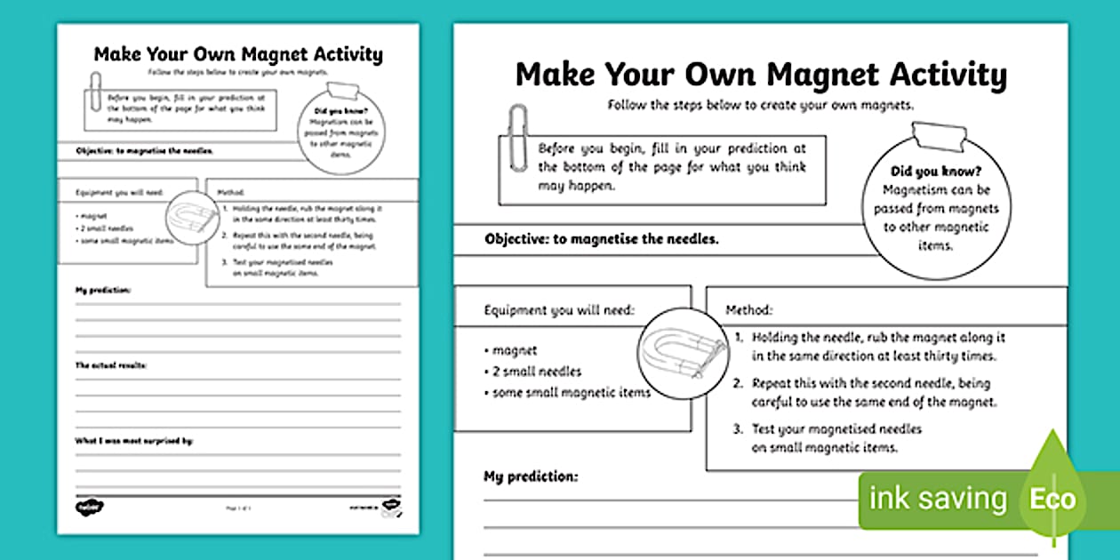 Editable Create Your Own Magnet Activity (professor feito)