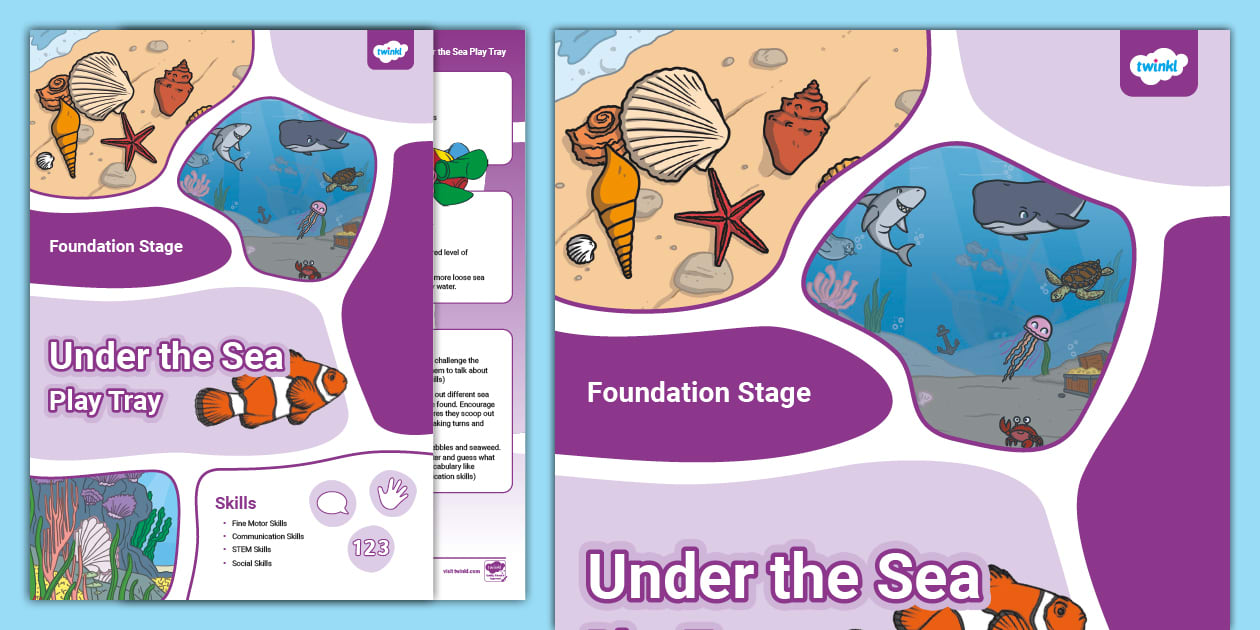NI EYFS Foundation Stage Play Tray: Under the Sea - Twinkl