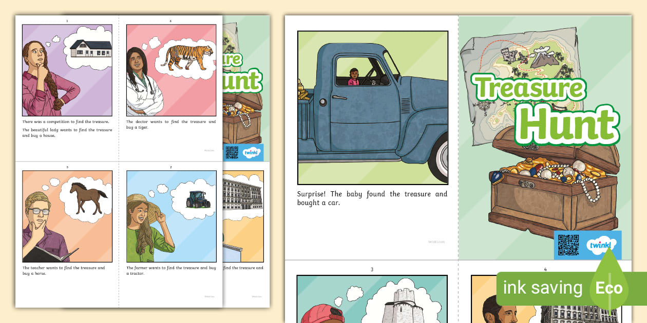 ESL Phonics Mini Book Level 5 - Treasure Hunt (teacher made)