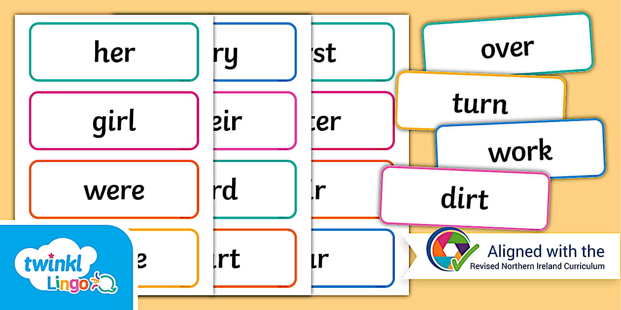 Linguistic Phonics Stage 5/6 Phase 3a 'er' Sound Word Cards