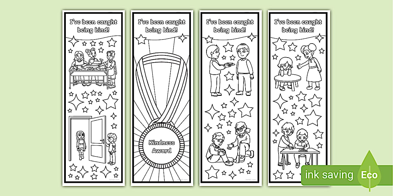 Kindness Colouring Bookmark (Teacher-Made) - Twinkl