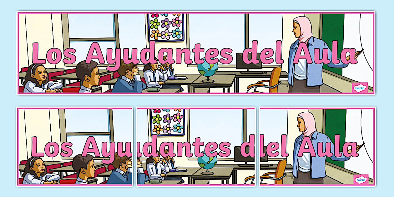 👉 Classroom Job Roles in Spanish Language: Display Banner