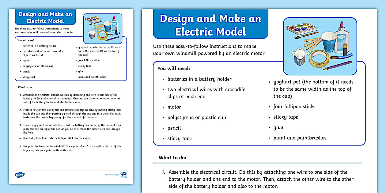 Design and Make an Electrical Model