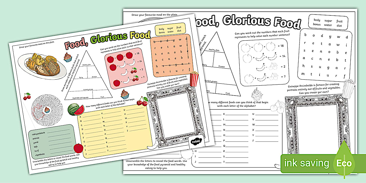 Food Activities for Primary Years 3-6 | Food Activity Mat