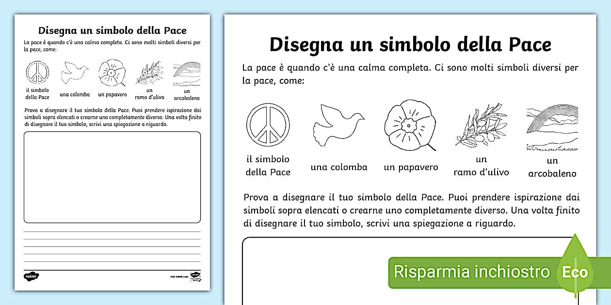 Disegna un simbolo della pace (teacher made) - Twinkl