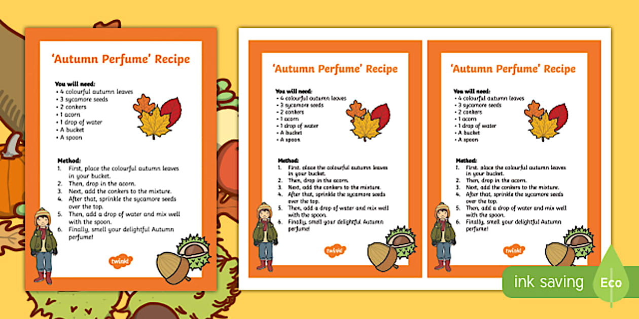 Autumn Treasure Perfume Activity (teacher made) - Twinkl