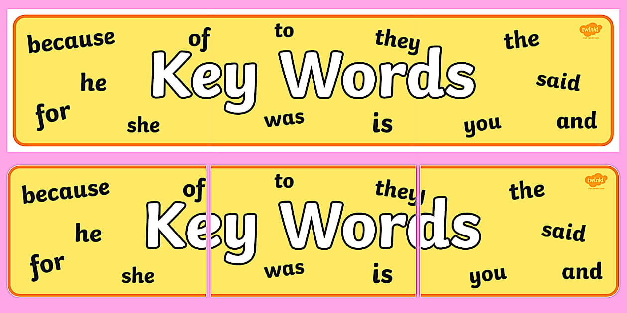 👉 Key Words Display Banner (teacher made) - Twinkl