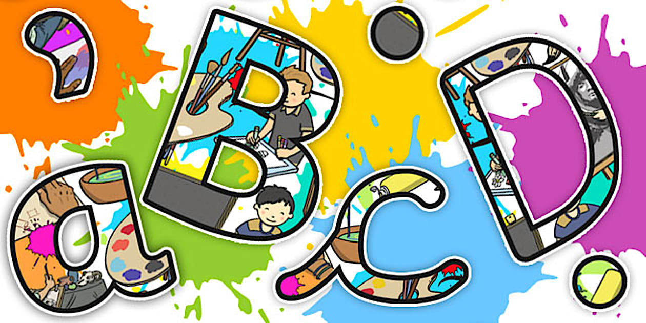Art Themed A4 Display Lettering (teacher made) - Twinkl