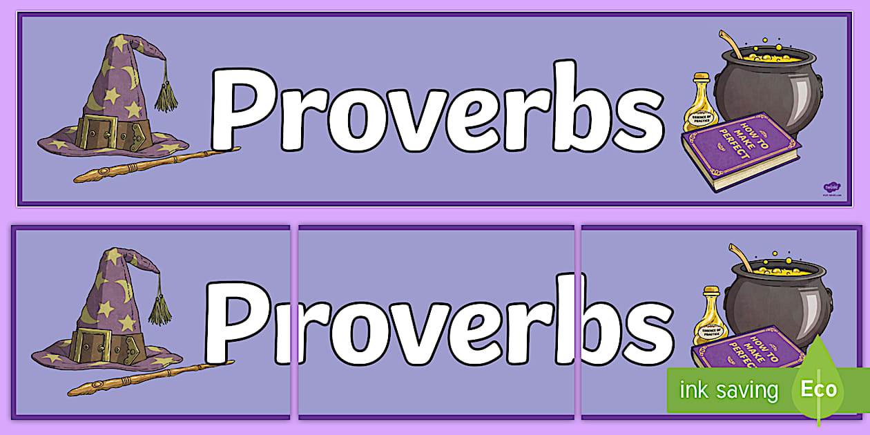 Proverbs Display Banner - Twinkl